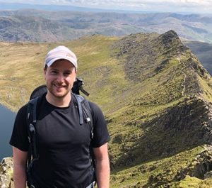 Striding Edge Scrambling Route on Helvellyn, The Lake District, UK