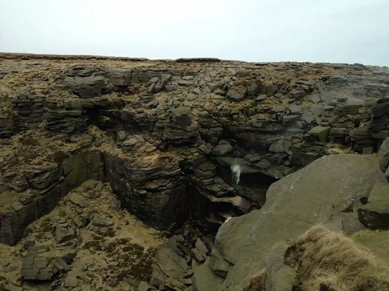 Kinder Downfall - Photos Map, Walks, & Scrambling Routes | Peak District